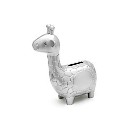 Money box Giraffe silver colour